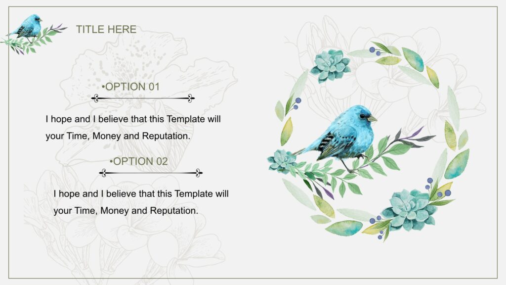 Bouquet of Flowers Powerpoint Templates - Flowers Backgrounds