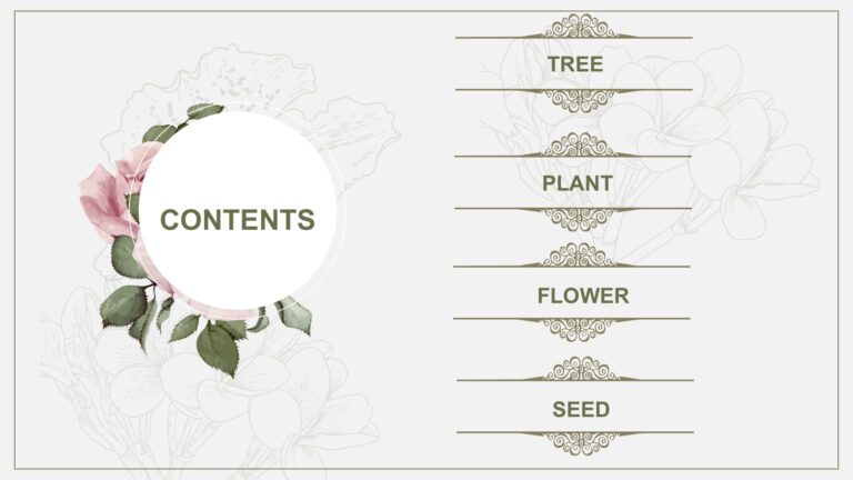 Bouquet of Flowers Powerpoint Templates - Flowers Backgrounds