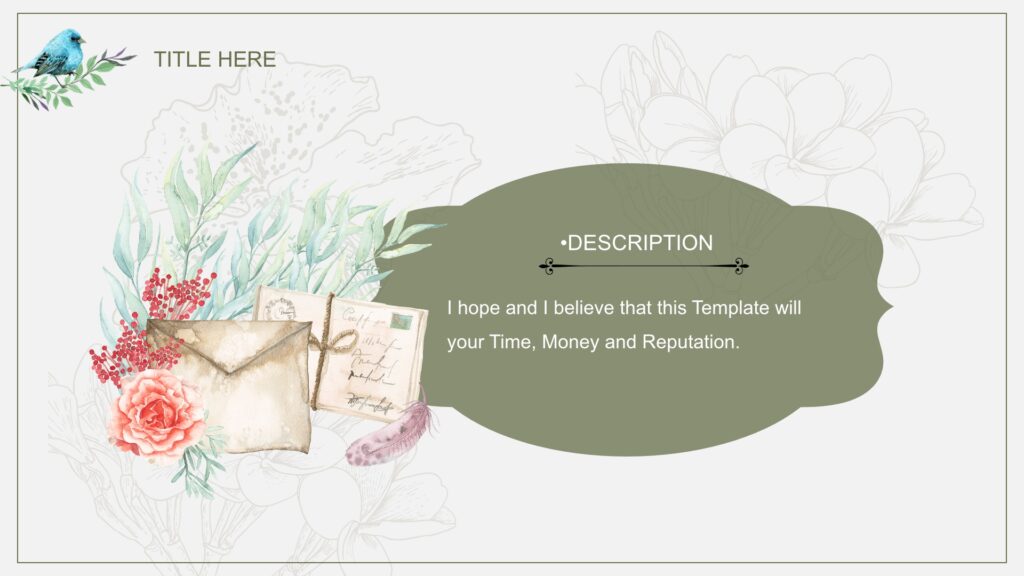 Bouquet of Flowers Powerpoint Templates - Flowers Backgrounds