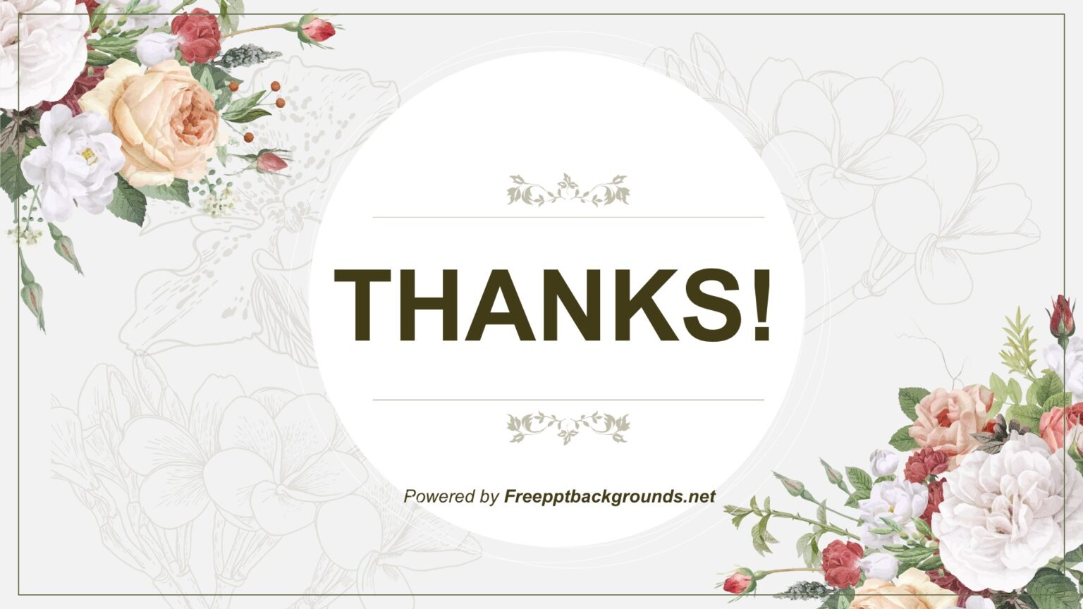 Bouquet of Flowers Powerpoint Templates - Flowers Backgrounds