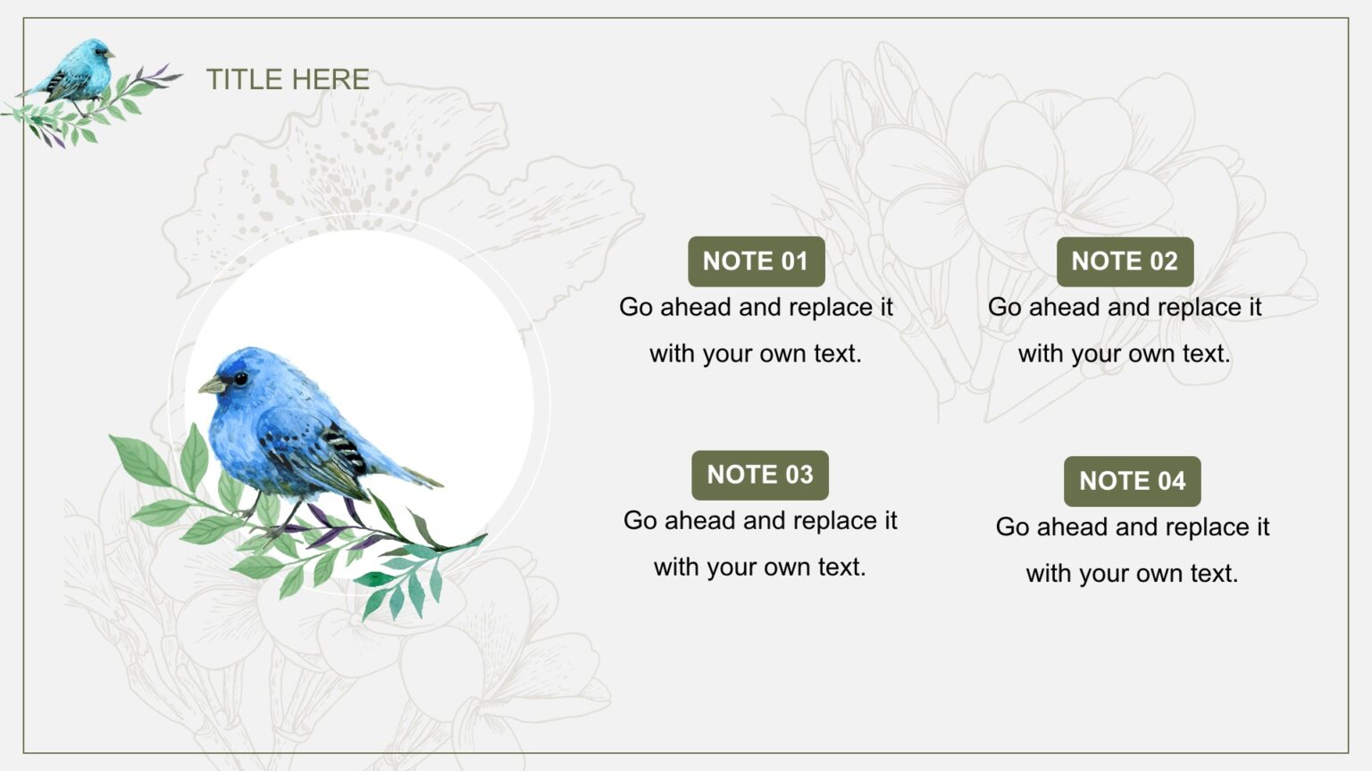 Bouquet of Flowers Powerpoint Templates - Flowers Backgrounds