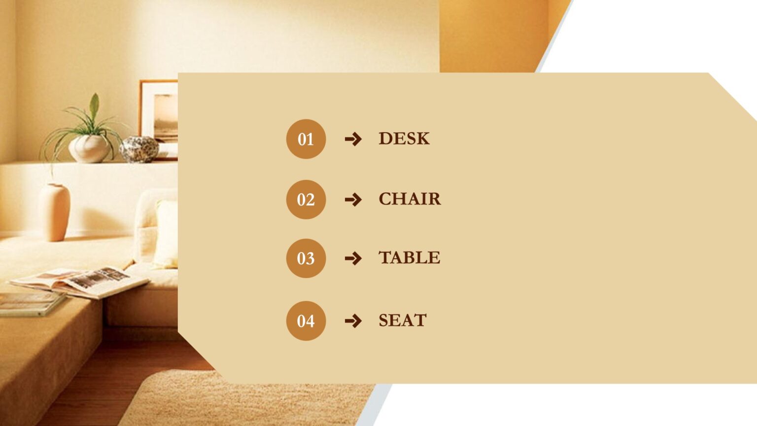 Furniture Decoration Powerpoint Templates - Brown, Buildings ...