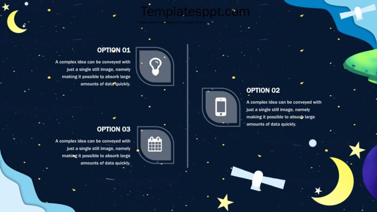 Space Slides Powerpoint Templates - 3D Graphics, Blue, Science Backgrounds