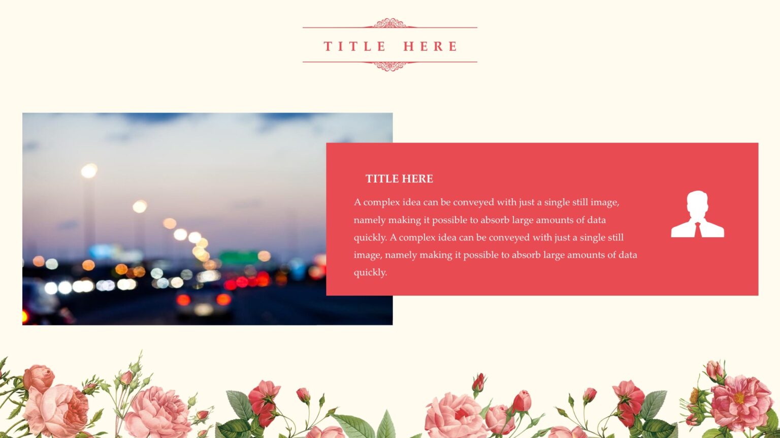 Retro Flowers Powerpoint Templates - Flowers, Fuchsia / Magenta Backgrounds