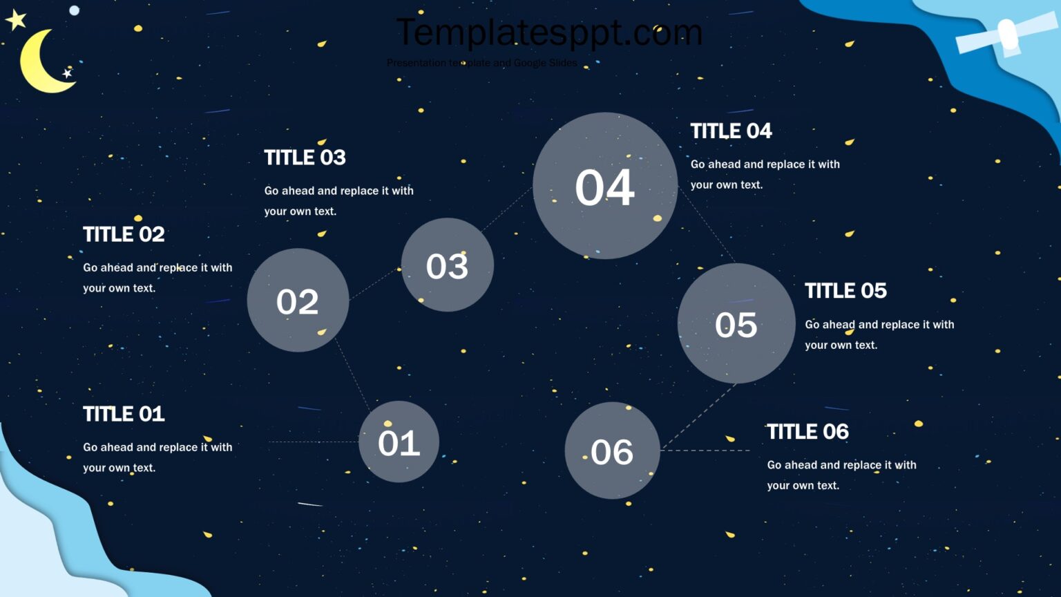 Space Slides Powerpoint Templates - 3D Graphics, Blue, Science Backgrounds
