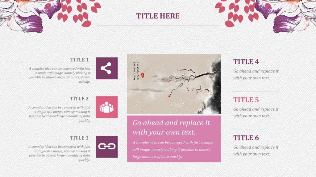 Art Design Powerpoint Templates - Border & Frames, Fuchsia / Magenta ...