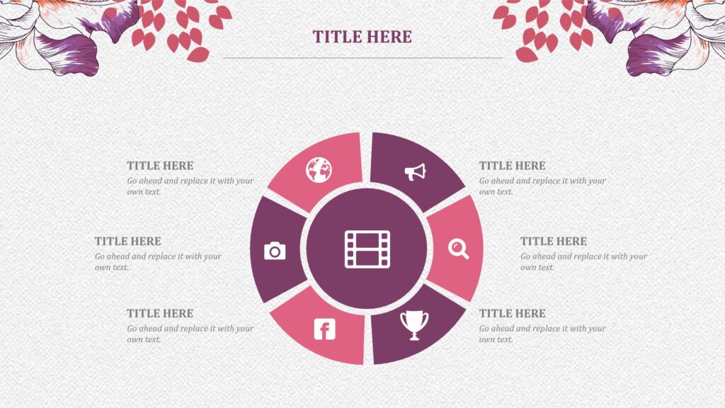 Art Design Powerpoint Templates - Border & Frames, Fuchsia / Magenta ...