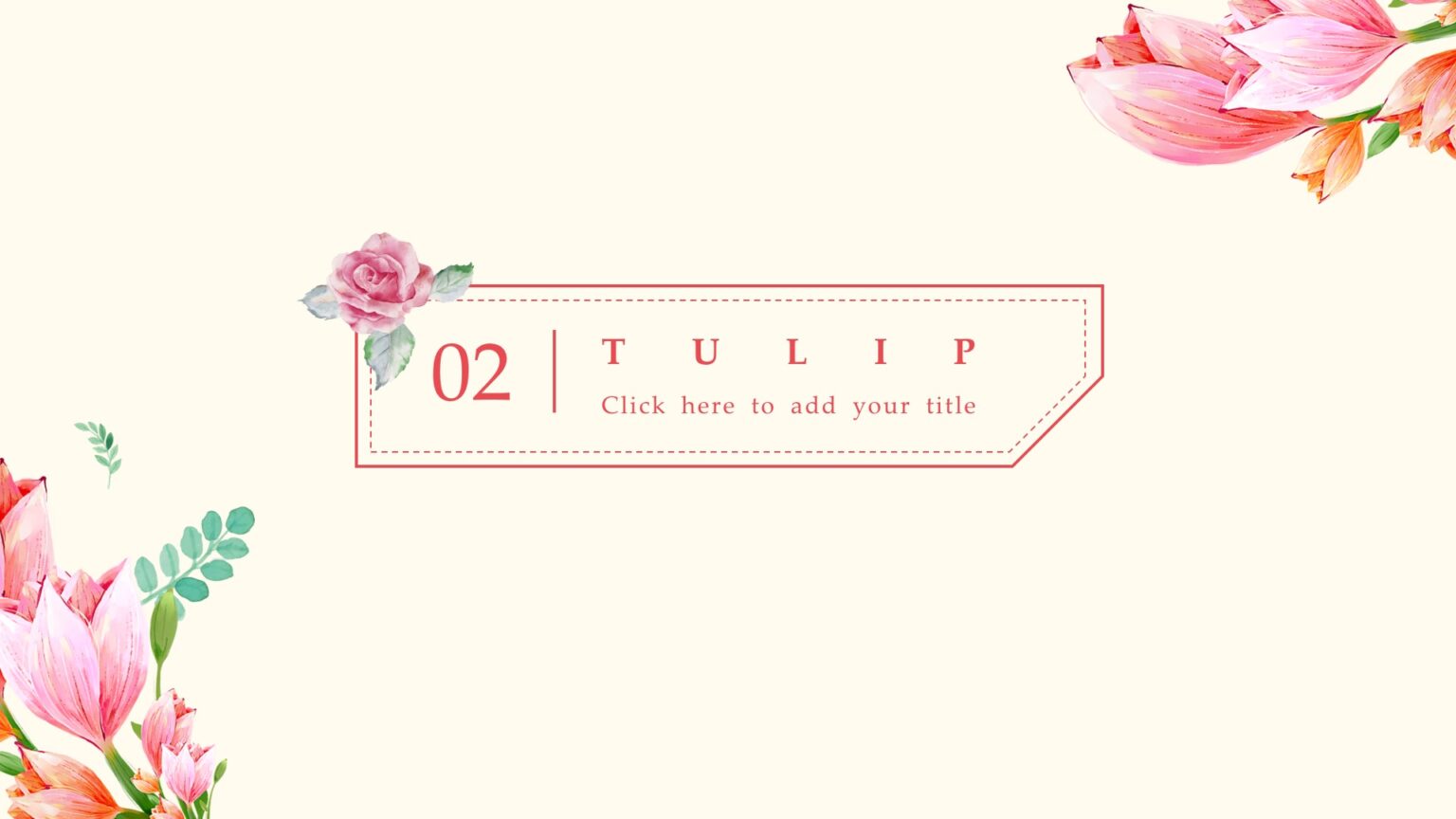 Retro Flowers Powerpoint Templates - Flowers, Fuchsia / Magenta Backgrounds