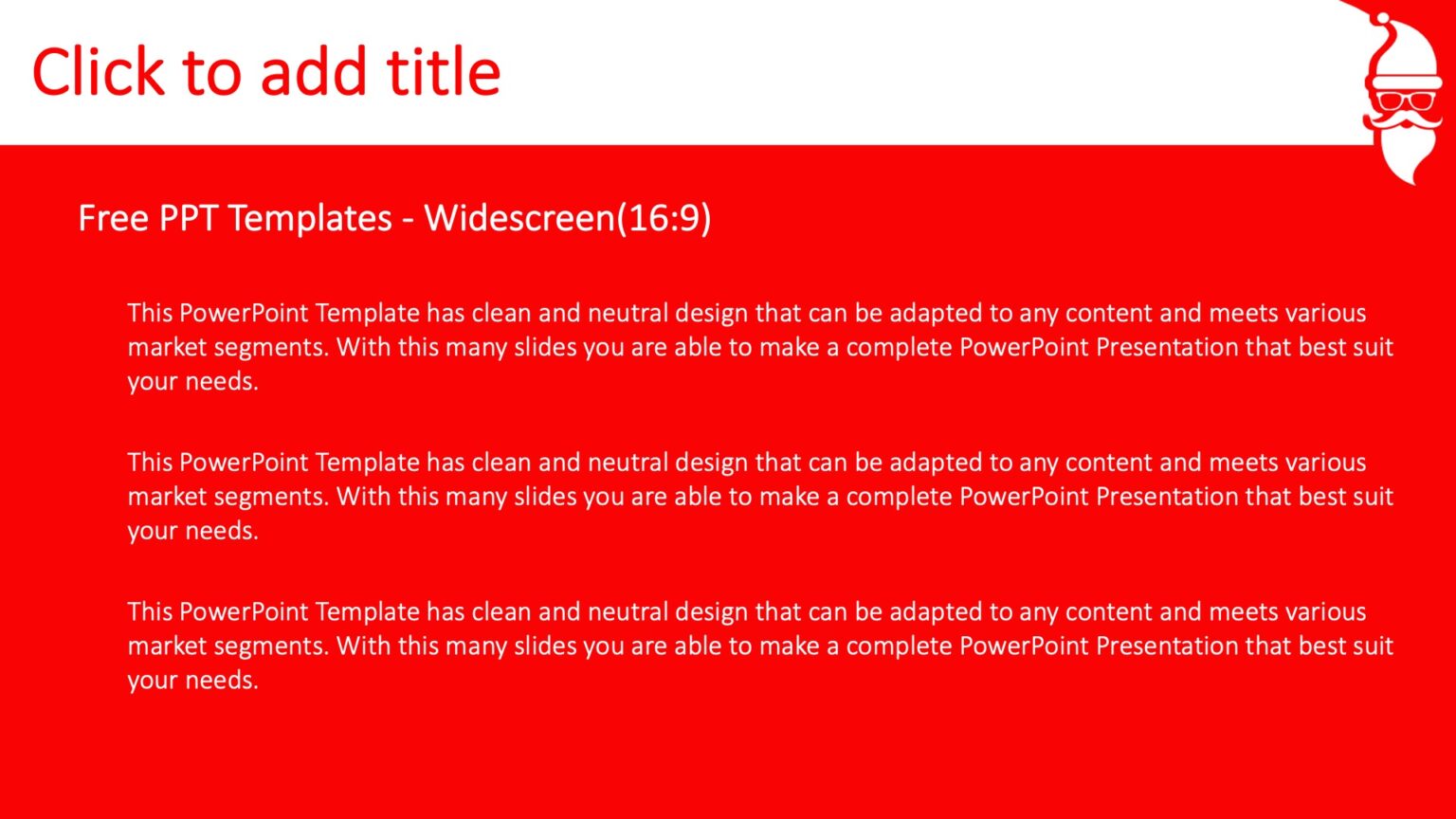 Merry Christmas Santa Claus Powerpoint Templates - Christmas, Google ...
