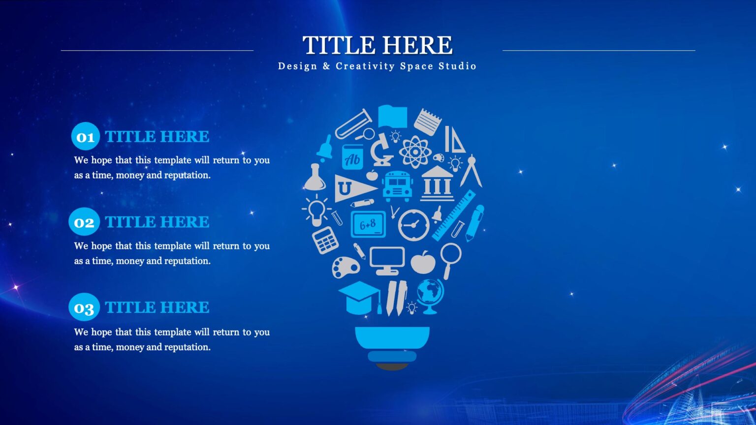 Creativity Space Studio Powerpoint Templates - Arts, Blue, Science ...