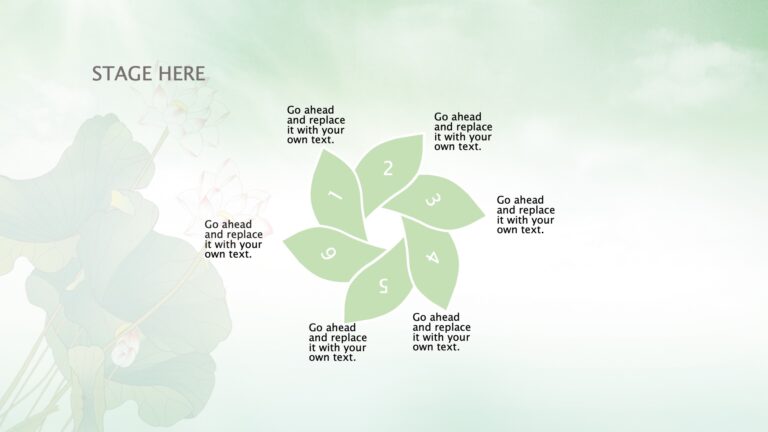 Floriculture Powerpoint Templates - Flowers, Green Backgrounds
