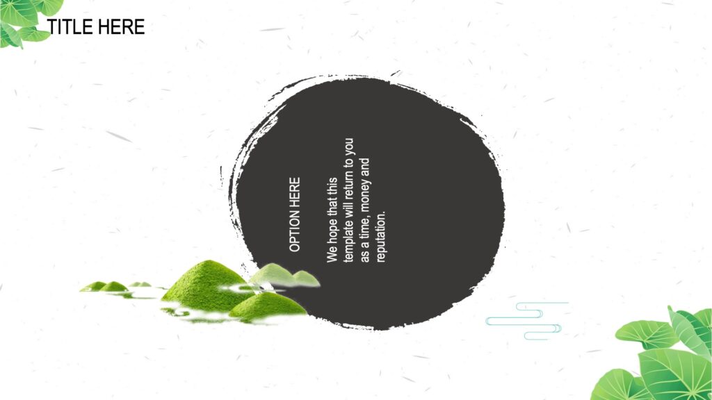 Natural Leaves Powerpoint Templates - Green, Nature Backgrounds