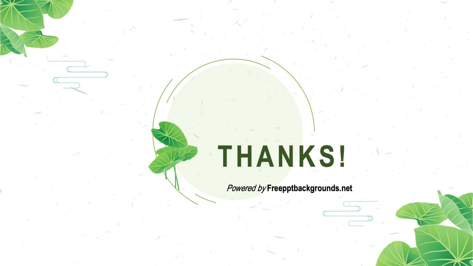 Natural Leaves Powerpoint Templates - Green, Nature Backgrounds