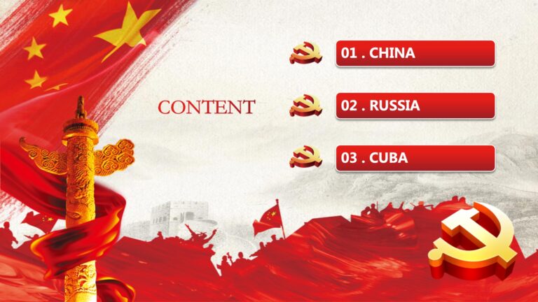 Red Communism Powerpoint Templates - Editorial, Flags, Red, Religious ...